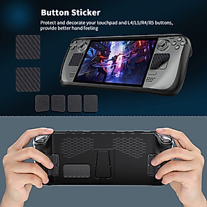 Mayfan Kickstand for Steam Deck, Soft TPU Protective Cover Case for Steam Deck Stand with Button Stickers