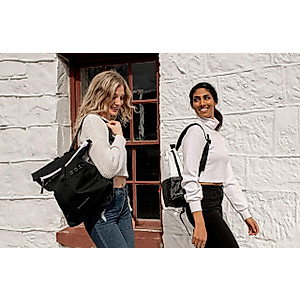 Sherpani Miyako, Nylon Backpack with Coin Purse, Backpack for School, Backpack Purse for Women, Christmas Gifts, 14 Inch Laptop Sleeve (Black)