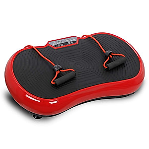 ZENY Vibration Plate Exercise Machine, Whole Body Workout Vibration Fitness Platform for Weight Loss, Toning Wellness, Home Gym Equipment (Red)