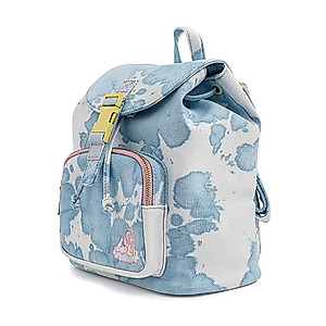 Loungefl Valfre Lucy Blue Acid Wash Denim Backpack