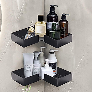 Yinlinsta Large Shower Caddy-2 Pack Black Shower Caddy - Bathroom Organizers and Storage, Shower Shelves for Convenient Shower Organization