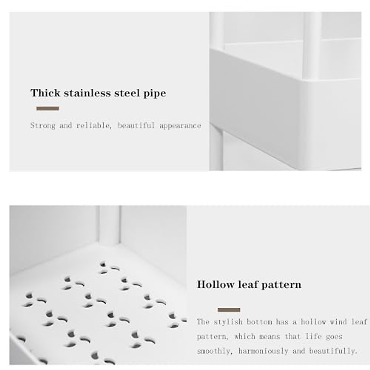 SLDMJFSZ Under Sink Organizer,2 Tier Cabinet Storage Rack with Hooks, Hanging Cups, Multi-Purpose Storage Shelf for Home Kitchen,White