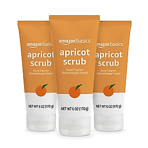 Amazon Basics Apricot Scrub Facial Cleanser, 6 Ounce (Pack of 3) (Previously Solimo)