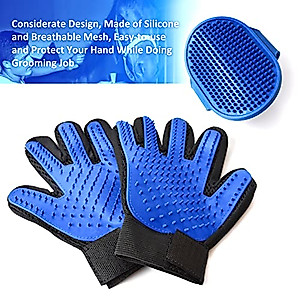 Horse Grooming Kit Blue Tote - 9pcs Horse Care Kit with Multi-Function Brushes & Curry Combs, Sweat Scraper, Hoof Pick, Hoof Knife for Horse Kit Horse Cleaning Tool Set Equine Grooming Portable