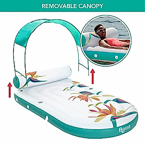 Aqua Paradise Pool Float Lounge with Canopy