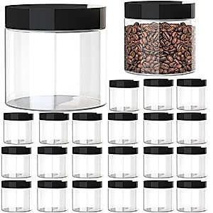 MABUA 6 oz Plastic Containers with Lids 30 Pack BPA Free, Clear Empty Refillable Round Sugar Scrub small Plastic Jars with Lids for Cosmetics, Lotions, Body Butters, Liquid Slime & Beauty Product