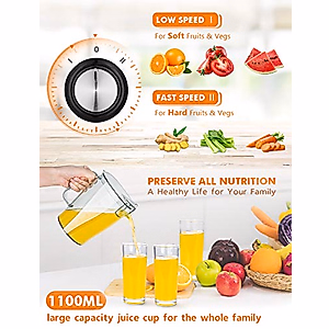 Juice Extractor, Bextcok Centrifugal Juicer Machines Ultra Fast Extract Various Fruit and Vegetable Electric Juice Extractor with 3" Large Feed Chute BPA Free Easy Clean for Orange Celery Carrot