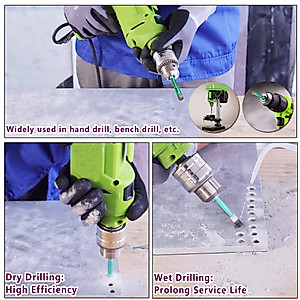 FACHLICH Porcelain Tile Drill Bits 1/4" Granite Drill Bits 10pcs 6mm Diamond Drill Bits Set with Quick Change Hex Shank for Granite Marble Tile Porcelain Ceramic