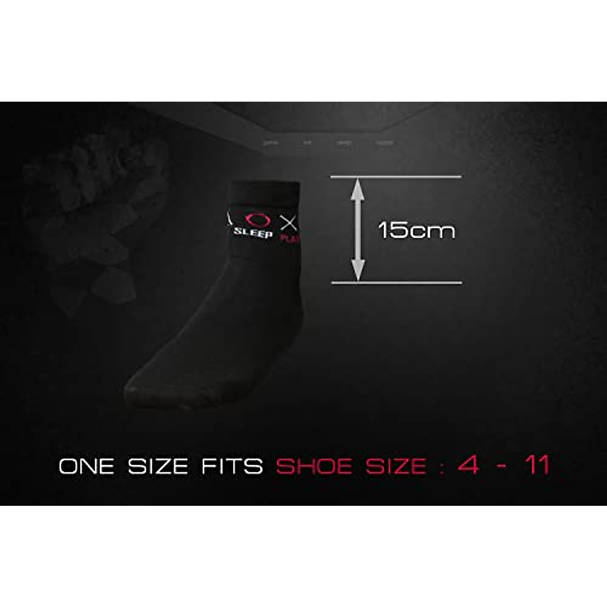 Gamer Socks, Cool Gifts, Fun Socks for Teens, Gaming Presents, Graphic Socks for Teens (Red Respawn)