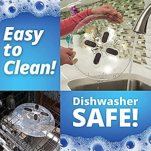 HOVER COVER Magnetic Microwave Cover for Food | Clear Microwave Splatter Cover | Microwave Plate Cover with Steam Vents | Food Grade Dish Cover | BPA-Free | Dishwasher Safe | Black