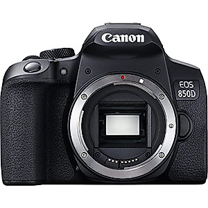 Canon EOS 850D / Rebel T8i DSLR Camera (Body Only), EOS Camera Bag + Sandisk Extreme Pro 64GB Card + 6AVE Electronics Cleaning Set, and More (International Model) (Renewed)