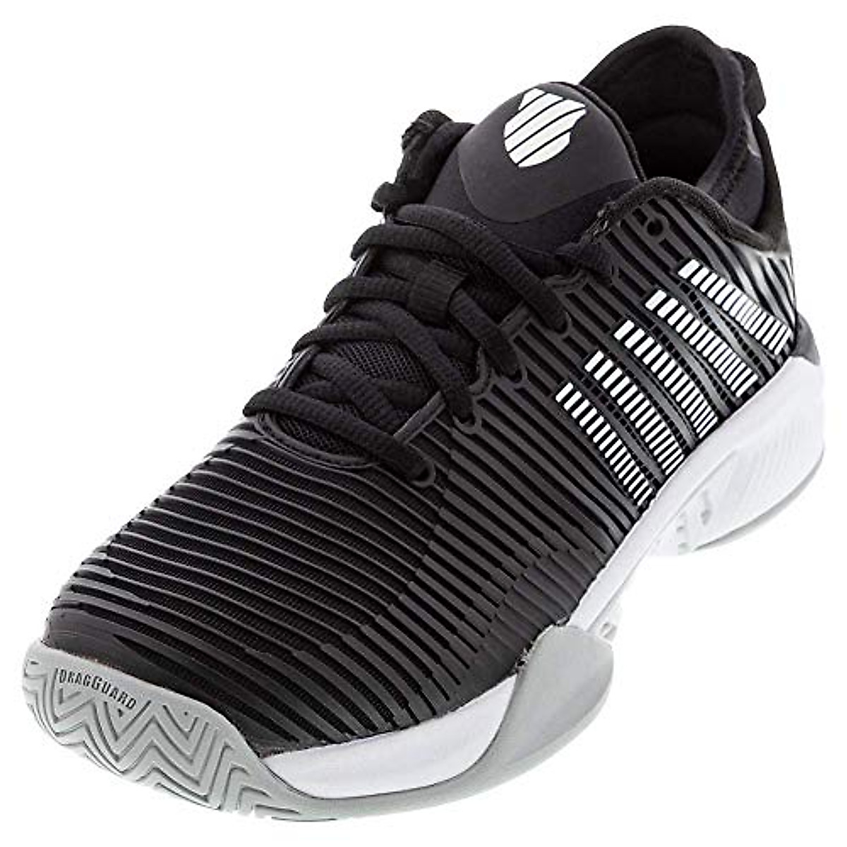 K-Swiss Women's Hypercourt Supreme Tennis Shoe, Black/White/Highrise, 9.5 M