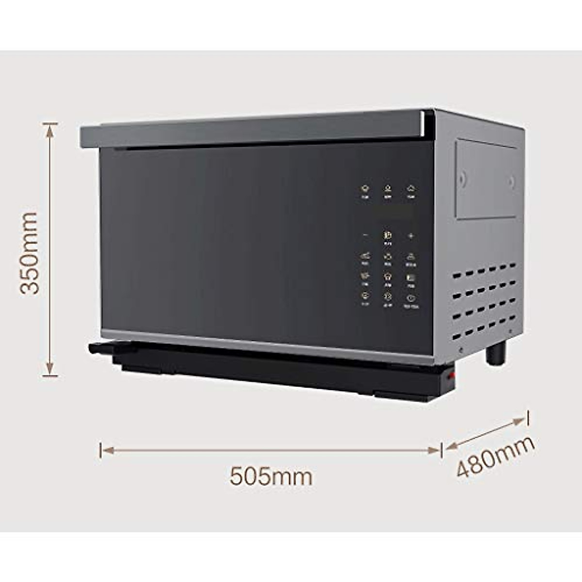 CZDYUF Digital Countertop Toaster Oven,Steaming and Baking Large Capacity 28L,Black