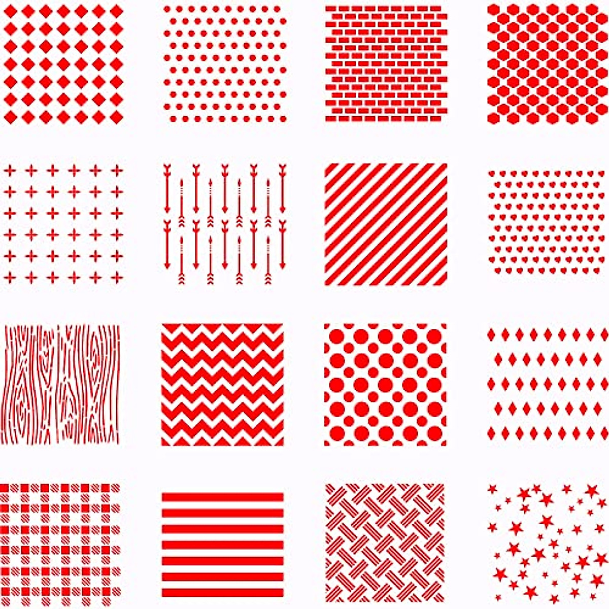 16 Pcs 5.5x5.5in Cookie Stencil Baking Stencils for Royal Icing Cookies, Airbrush Cookies; Sugar Cookie Stencils,Craft Painting Stencil, Stencil Genie Stencils (Essential)