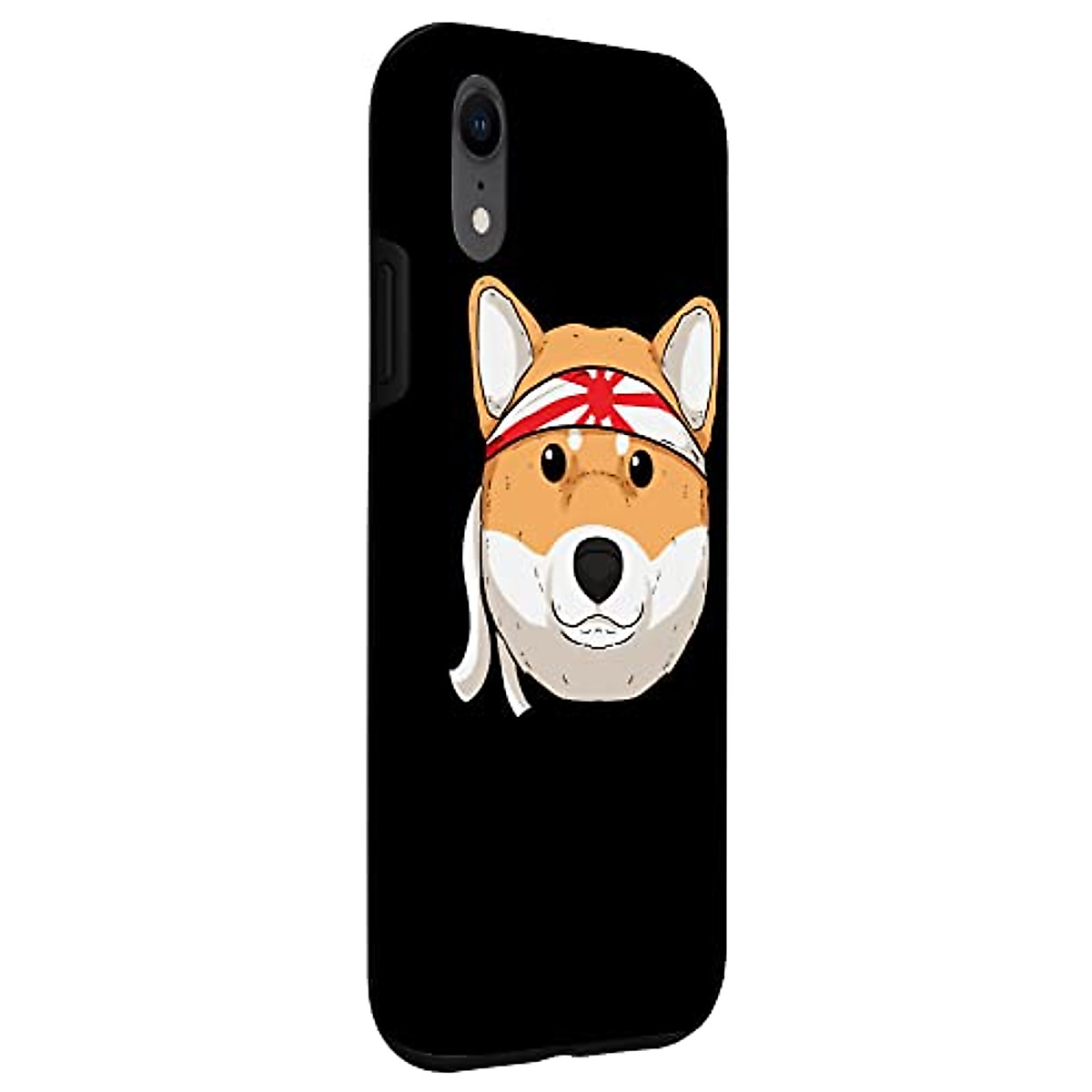 iPhone XR Funny Shiba Inu Uni Dog Red Traditional Bandana Old Flag Case