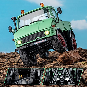 Rochobby BEEZRC x 1/18 RC Crawler Mogrich RTR 3-Ch 2.4GHz RC Off-Road 4WD Hobby RC Car RC Tuck with LED Lights Transmitter Battery USB Charger for Adults…