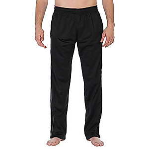 Gioberti Mens Athletic Track Pants, Black Charcoal, Large