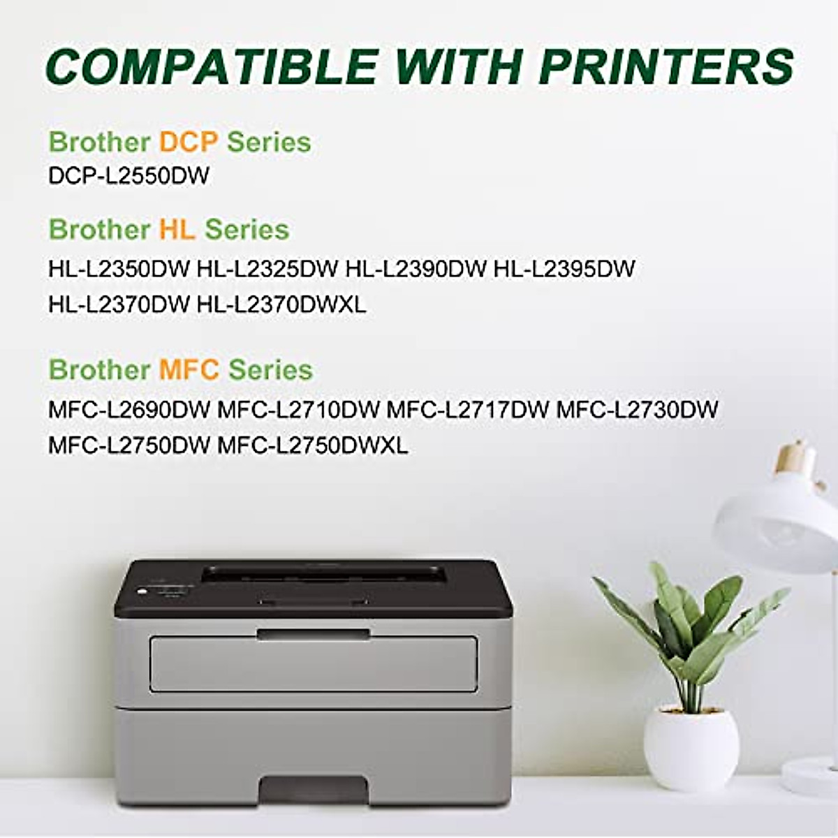 CAVDLE 4 Packs Compatible Toner Cartridge Replacement for Brother TN760 TN730 for use with Brother HL-L2325DW HL-L2350DW HL-L2390DW HL-L2395DW HL-L2370DW MFC-L2690DW MFC-L2710DW L2717DW L2750DW
