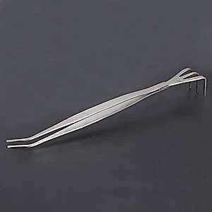 2 in 1 Stainless Steel Bonsai Tools Gardening Tool Root Rake Tweezers for Bonsai Planter