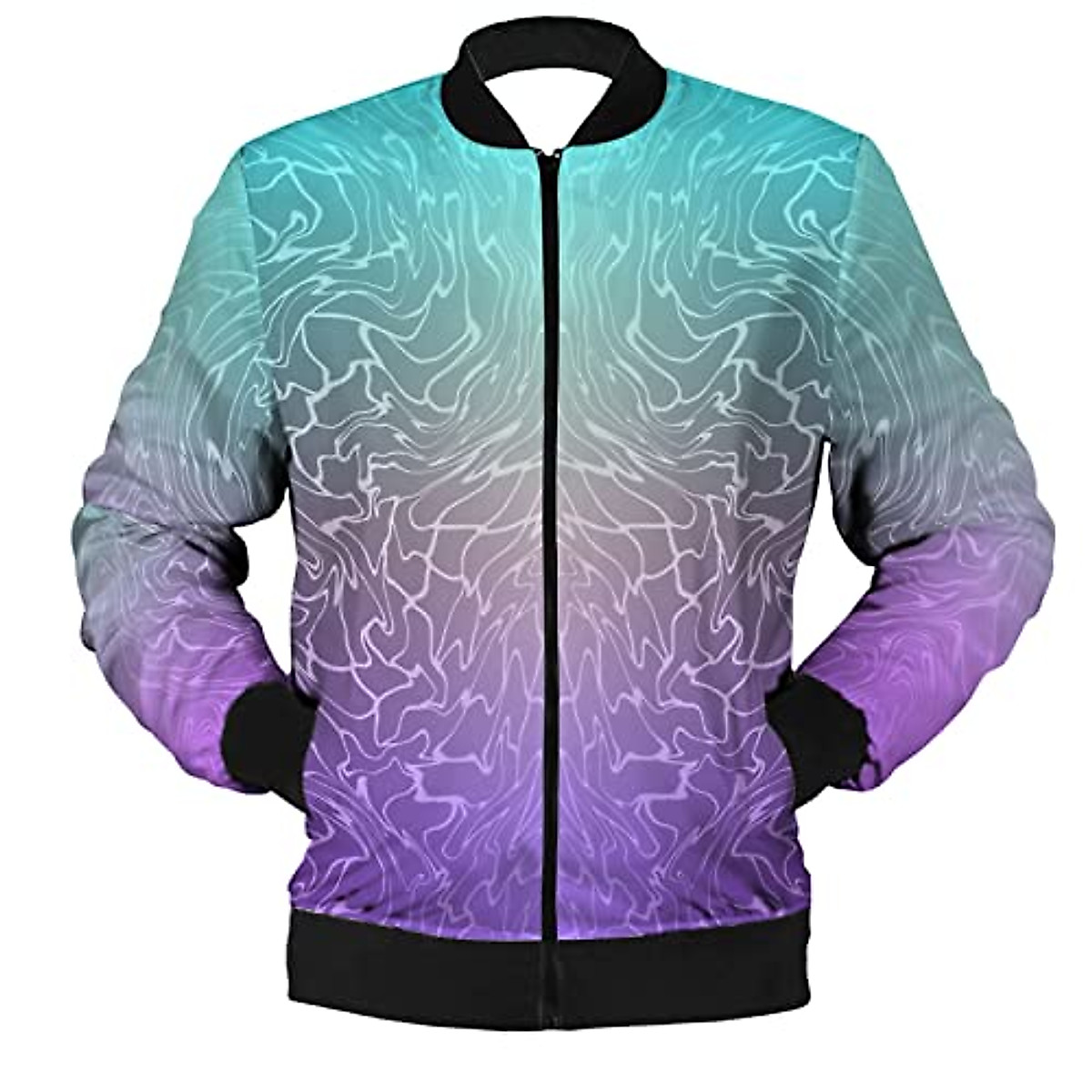 GIANTHONG Trench Coat Men Color Block Zip Up Hoodie Men Bubble Jacket Y2k Sweater Halloween Sweatshirts Jackets Zip Hoodie Coat Men Button Down Sweater Men Leather Jacket Custom Hoodies(Purple,Large)