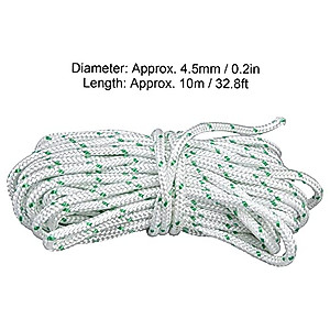 4.5mmx10m Recoil Starter Rope Nylon Garden Chainsaw Starter Pull Cord for Lawn Mower