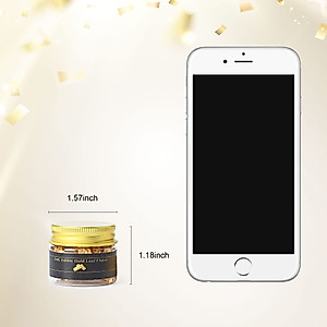 Edible Gold Flakes, 30mg 24k Gold Leaf Foil Flakes for Cake Baking, Dessert, Skincare,Chocolates, Food Decoration, Health,Drinkings…