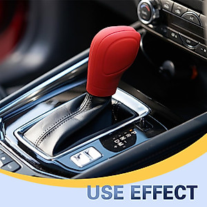Middrivr Car Gear Shift Knob Cover, Car Shifter Cover, Anti-Slip Auto Knob Gear Stick Protector, Automotive Interior Accessories Silicone Automatic Stick Shift Cover Universal for Most Vehicles