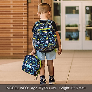 mibasies Toddler Backpack for Boys 2-4: Cute Kids Backpacks Boys - Preschool Kindergarten Backpack - Galaxy Dinosaur