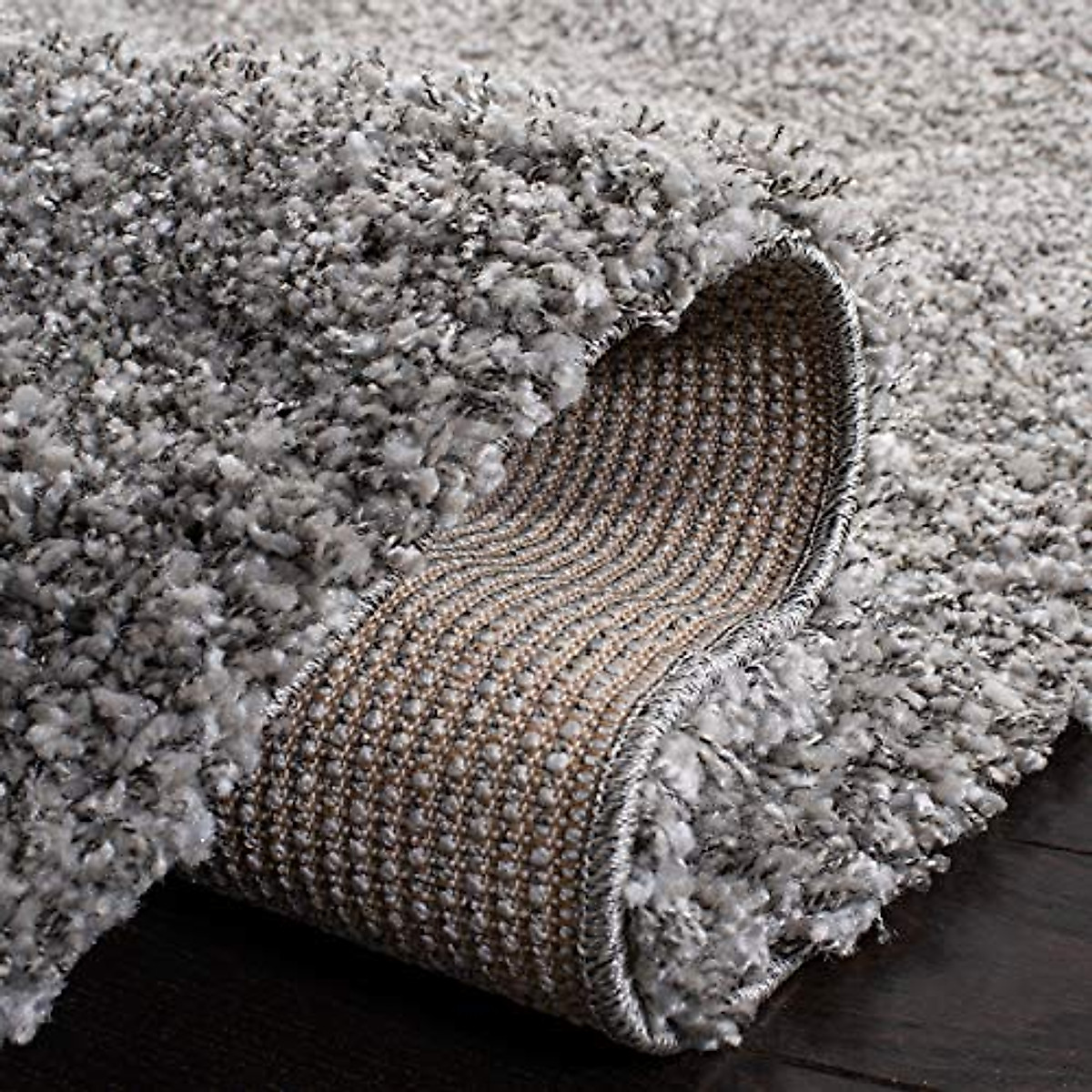 SAFAVIEH California Premium Shag Collection 8' x 10' Silver SG151 Non-Shedding Living Room Bedroom Dining Room Entryway Plush 2-inch Thick Area Rug