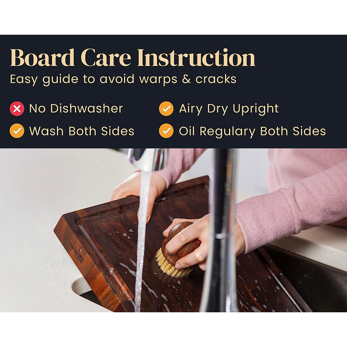 Mevell Walnut Wood Cutting Board for Kitchen, Reversible Wooden Chopping Board With Juice Grooves, Made in Canada (Walnut, 18x12x1.5)