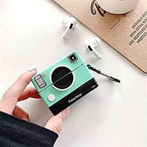Coralogo Case for Airpods Pro 2019/Pro 2 Gen 2022 Cute, 3D Fashion Character Silicone Cartoon Airpod Skin Funny Fun Cool Keychain Design Kids Teens Girls Boys Cover Cases Air pods Pro (Green Camera)