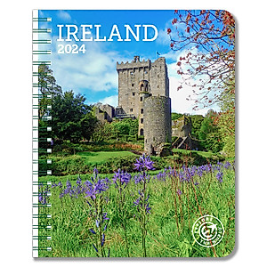 Ireland Weekly Engagement Calendar 2024, Planner 6.5" x 8.5" Spiral Bound