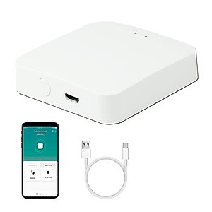 Smart Hub Gateway: WI-FI & Zigbee & Bluetooth Mesh Multi-Protocol Communication Gateway, App Remote Control, Voice Control, Smart Home Bridge Compatible with Alexa/Google Home