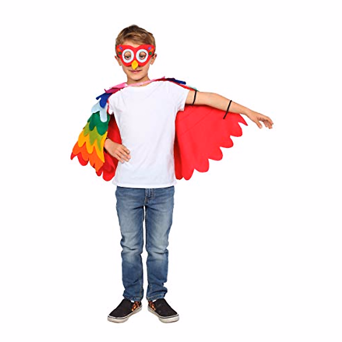 Dress Up America Parrot Costume - Cute, Fun, Flying Parrot Costume for Kids (Toddler 4/Small 4-6)