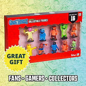 Gang Beasts Action Figures | Pack of Twelve | 2.5 Inch Figurines for Kids. Superhero Toys for Boys & Girls. Collect 16 Mini Toys | 1 Hidden Rare Character Official Gang Beasts Toys