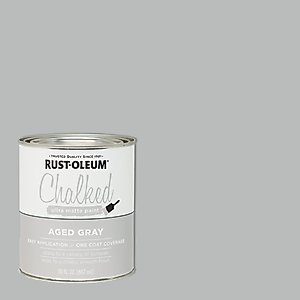 Rust-Oleum 1 qt Brands 285143 Aged Gray Chalked Ultra Matte Paint, 30 Fl Oz (Pack of 1)