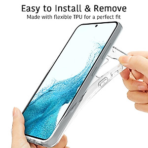 CoverON Designed for Samsung Galaxy S23 Case Clear, Slim Crystal Clear TPU Rubber Flexible Soft Skin Cover Protective Sleeve Fit Samsung Galaxy S23 Phone Case - Transparent