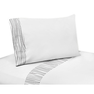 Sweet Jojo Designs Grey, Black and Red Woodland Plaid and Arrow Rustic Patch Boy Toddler Kid Childrens Bedding Set - 5 Pieces Comforter, Sham and Sheets - Flannel Moose Gray