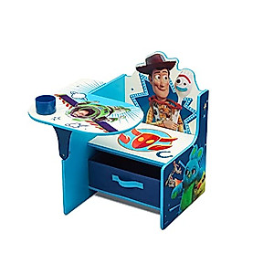 Delta Children Chair Desk with Storage Bin + Design and Store 6 Bin Toy Storage Organizer, Disney/Pixar Toy Story (Bundle)