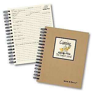 Write it Down Journals Unlimited Series Guided Journal, Camping, The Camper's Journal, with a Kraft Hard Cover, Made of Recycled Materials, 7.5"x 9"