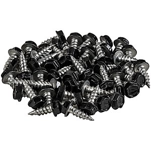 LeafTek Screws in Black | Package of 50 | 1/2" Black Self-Tapping Screws