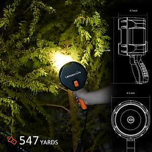 Handheld Spotlight 1500 Lumens 12V Plug Spot Light LED for Boat Camping Flashlight Hunting Spotlight Car Spotlight Marine Flashlight