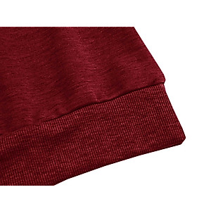 lymanchi Women Off Shoulder Sweatshirt Wide Neck Long Sleeve Slouchy Pullover Top 107 Wine Red 2X