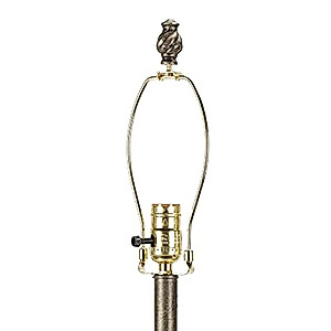 Decor Therapy Alice Traditional Floor Lamp, Antique Gesso