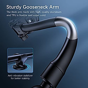OQTIQ Magnetic Phone Holder for Car Dashboard Windshield 8.3-Inch Flexible Gooseneck Arm Suction Cup Car Magnetic Phone Mount 6 Strong Magnets Sturdy for All iPhone Android Smartphones [Case Friendly]