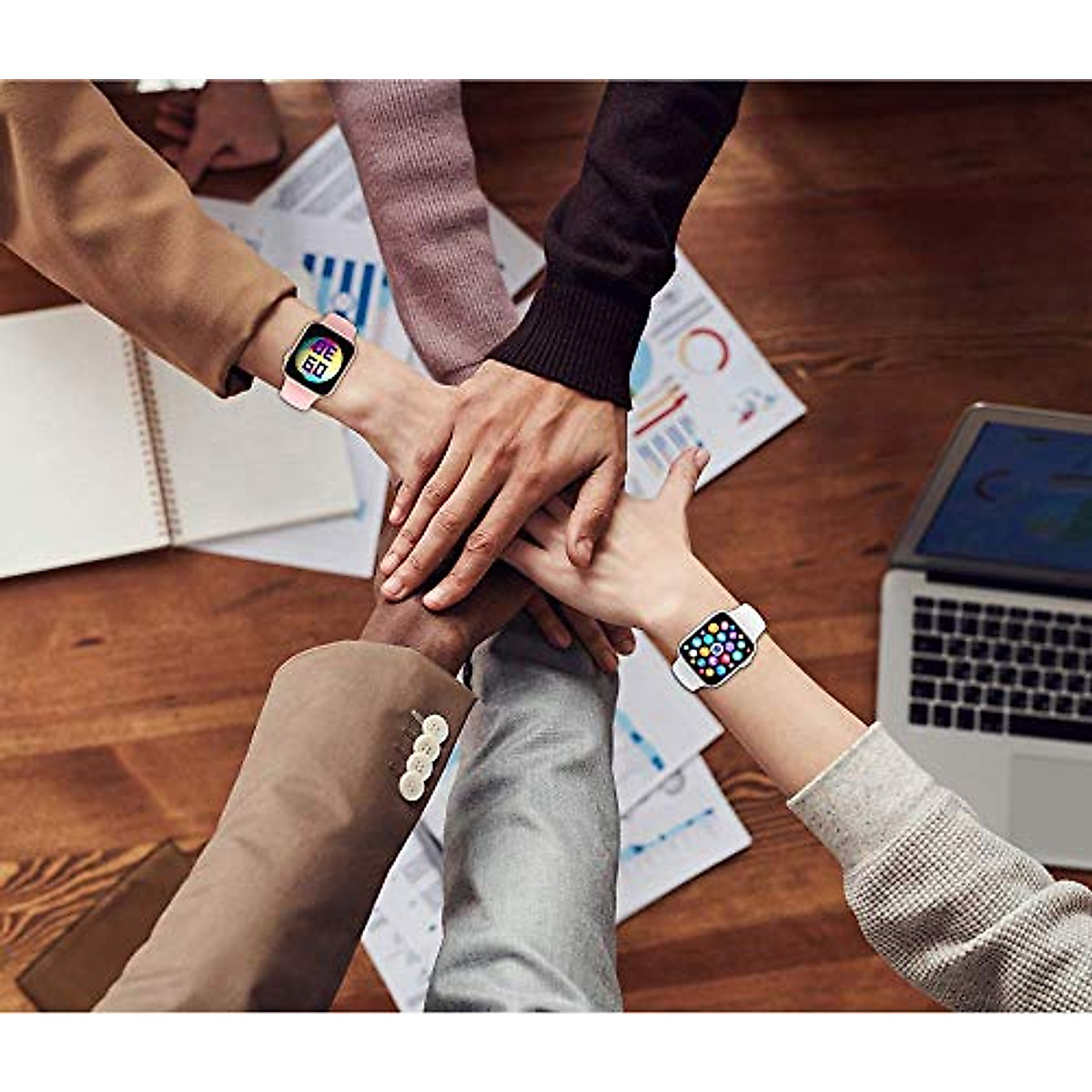 HCHLQL Smart Watch for Android iOS Compatible iPhone Samsung, 1.75'' Touchscreen Fitness Tracker Bluetooth Smartwatch with Call/SMS/Heart Rate/Pedometer for Men Women Kids (Orange)