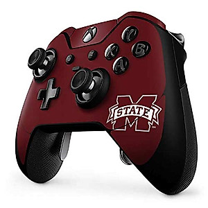 Skinit Decal Gaming Skin Compatible with Xbox One Elite Controller - Officially Licensed College Mississippi State Logo Design
