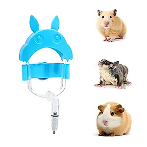 BNOSDM Guinea Pig Water Bottle No Drip Small Animal Water Bottle Feeder No Leak Hanging Water Dispenser for Guinea Pig Hamster Rabbit Bunny Chinchiclla Ferret Hedgehog (Blue 5.07OZ)