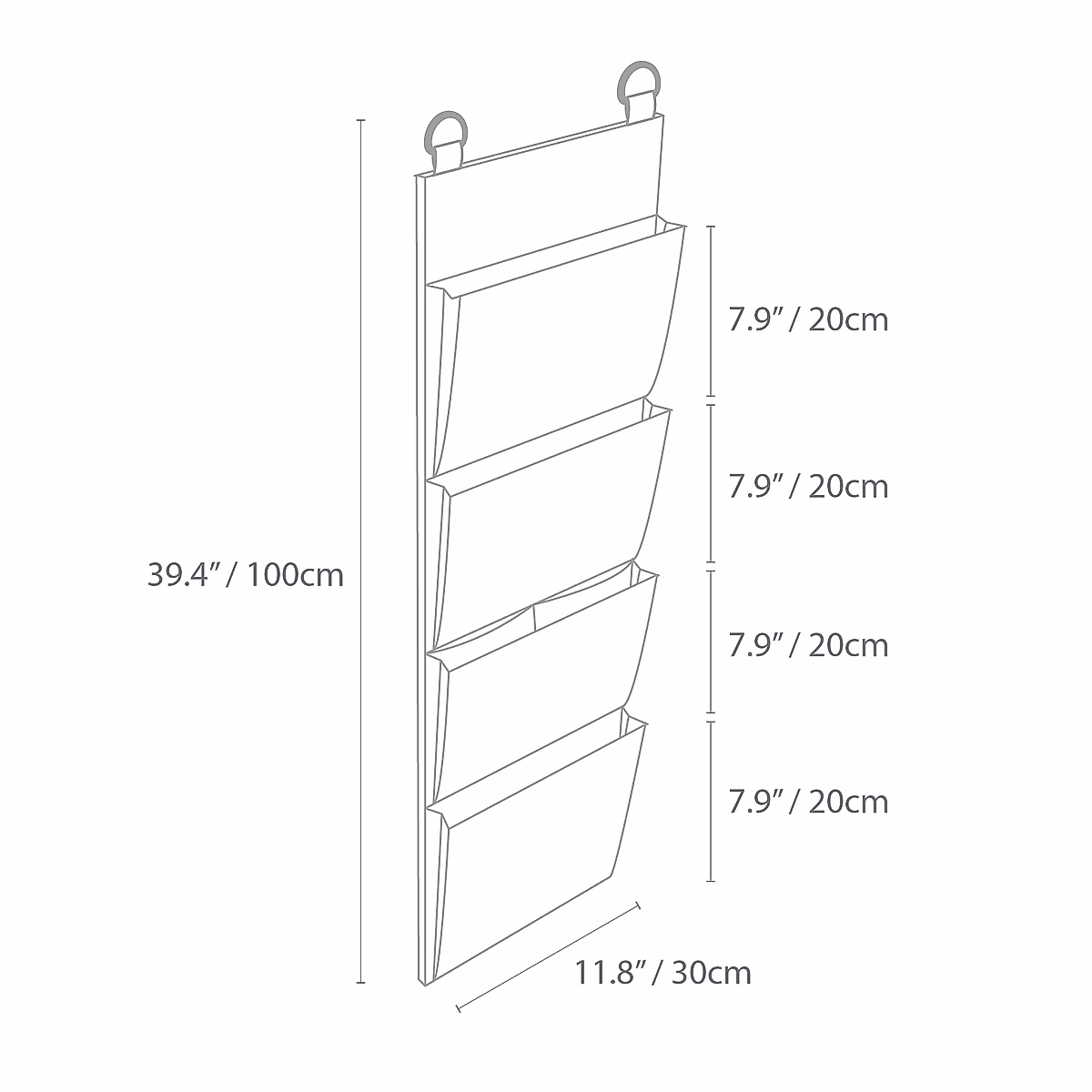 Bigso Soft Hang Up Storage Wall Organizer