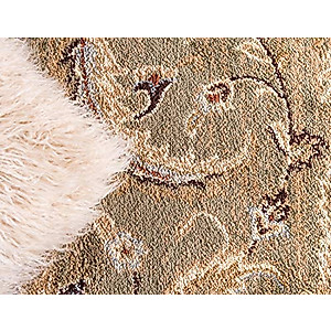 Unique Loom Voyage Collection Traditional Oriental Classic Intricate Floral Design Area Rug, 9 ft 12 ft, Light Green/Ivory